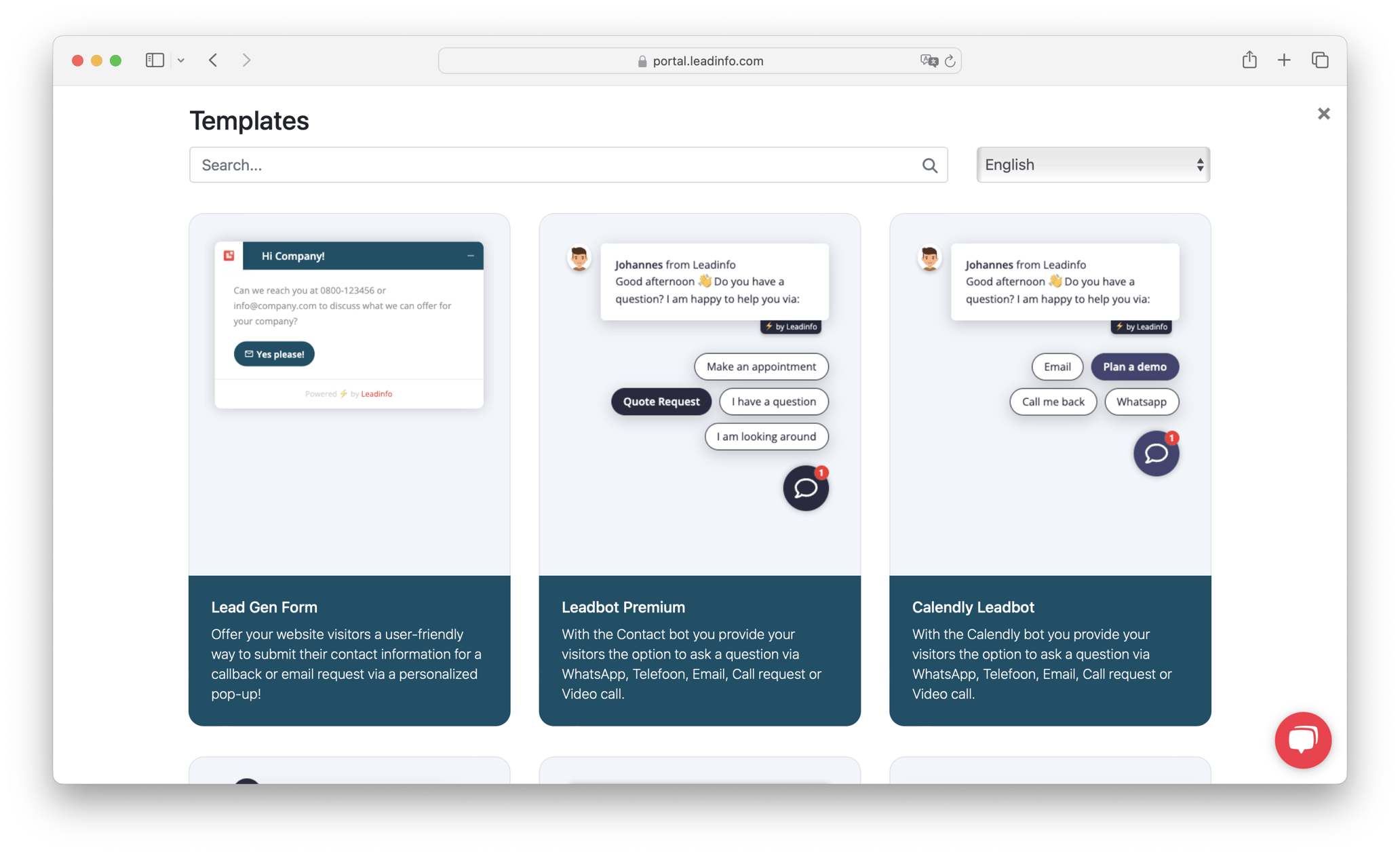 Setting conditions in the Leadbot